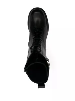 Roberto Cavalli Logo-plaque Leather Boots