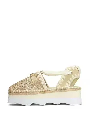 Mou Miu Miu Logo Lettering Espadrilles