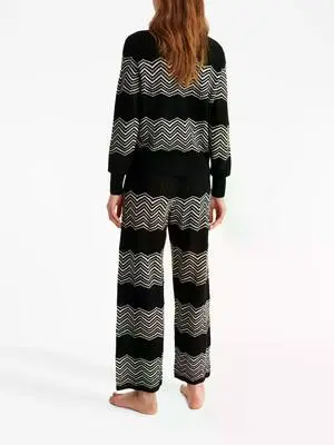 ERES Chevron-pattern Cardigan