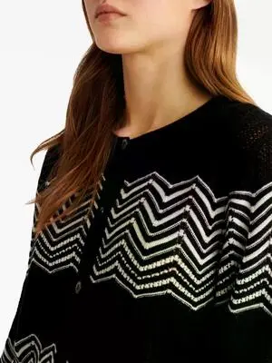 ERES Chevron-pattern Cardigan