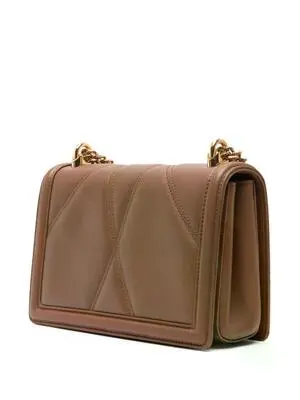 Dolce & Gabbana Devotion Quilted Shoulder Bag - Brown
