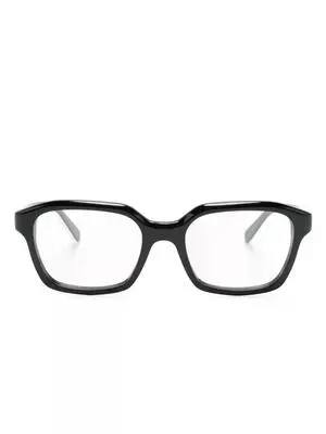 Moncler Logo-plaque Square-frame Glasses - Black