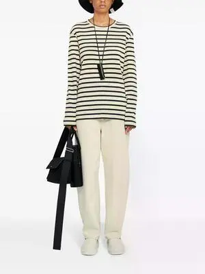 JIL SANDER Stripe-print Cotton T-shirt