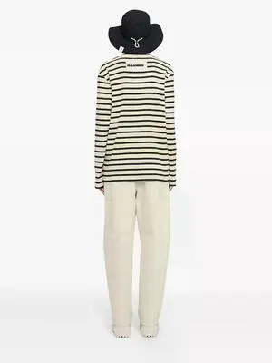 JIL SANDER Stripe-print Cotton T-shirt
