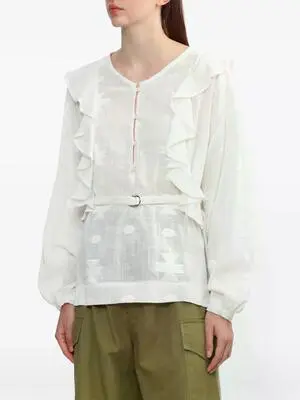 IRO PARIS Ruffle-detail Cotton Blouse