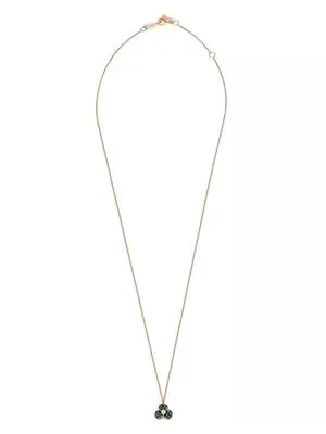 LEO PIZZO 18kt Rose Gold Diamond And Emerald Pendant Necklace