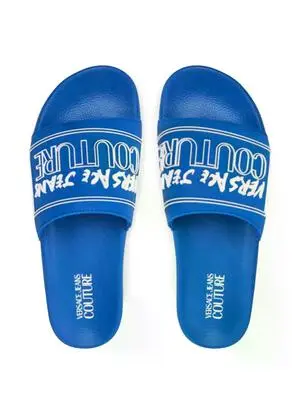 Versace Logo-embossed Slides