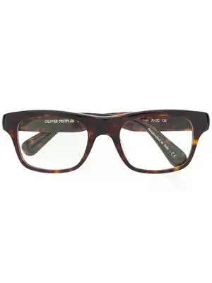 Oliver Spencer Brisdon Rectangular-frame Glasses - Brown