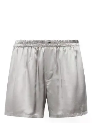 Dolce & Gabbana Silk Satin Shorts - Silver