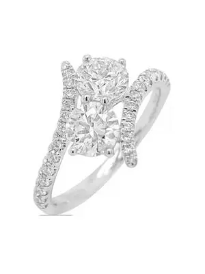 HYT JEWELRY Platinum Diamond Fine Ring - Silver