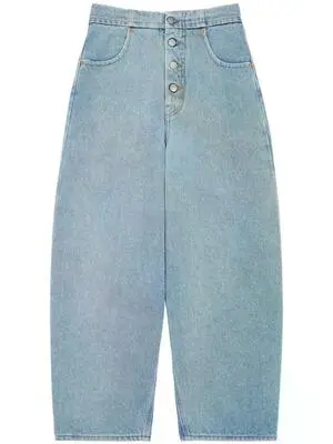 MAISON MARGIELA Mid-rise Cropped Wide Leg Jeans