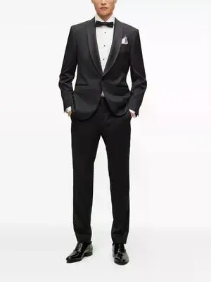 BOSS Tapered-leg Virgin Wool Trousers