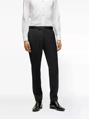 BOSS Tapered-leg Virgin Wool Trousers