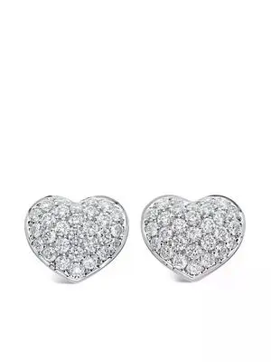 LEO PIZZO 18kt White Gold Amore Diamond Stud Earrings