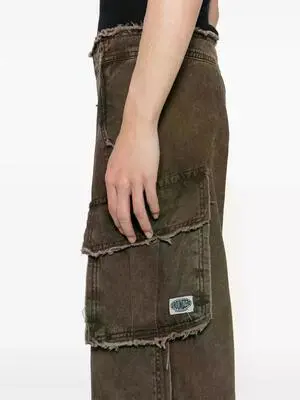 GROUND ZERO Frayed Cargo Trousers