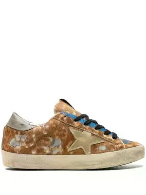 GOLDEN GOOSE Super-star Leopard Print Sneakers - Brown