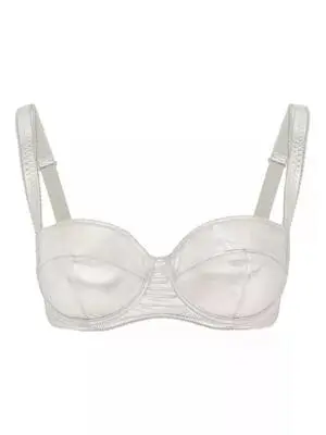 Dolce & Gabbana Metallic Balconette Bra - Silver