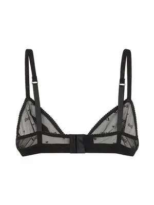 Dolce & Gabbana Jacquard Tulle Triangle Bra