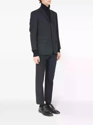 MAISON MARGIELA Single-breasted Wool Blazer - Blue