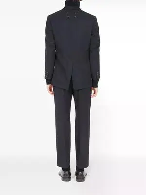 MAISON MARGIELA Single-breasted Wool Blazer - Blue