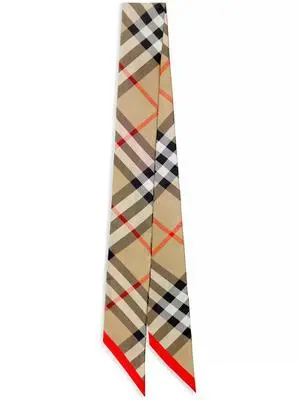 Burberry Check-pattern Silk Scarf