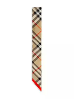Burberry Check-pattern Silk Scarf