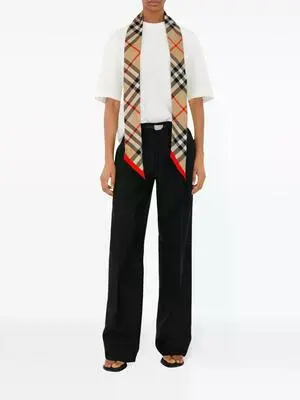 Burberry Check-pattern Silk Scarf