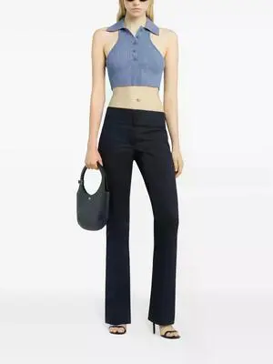 COURREGES Polo Crop Top