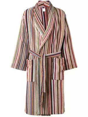 Paul Smith Striped Belted Bathrobe - Multicolour