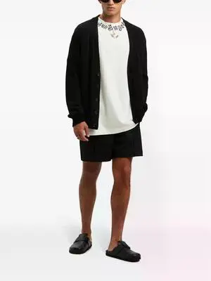 Palm Angels Logo-knit Buttoned Cardigan