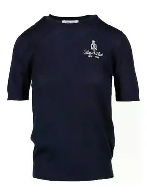 Sporty & Rich Short-sleeve Knitted Top