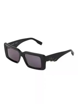 Karl Lagerfeld Cut-out Signature Sunglasses - Black