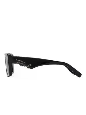 Karl Lagerfeld Cut-out Signature Sunglasses - Black