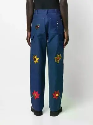 SKY HIGH FARM WORKWEAR Sequin Embellished Cotton Trousers