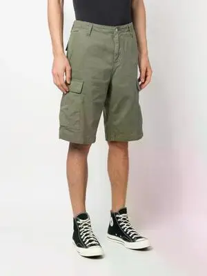 Carhartt Work In Progress Logo-patch Cargo Shorts - Green