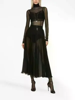 Dolce & Gabbana High-waisted Pleated Midi Skirt