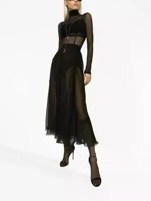 Dolce & Gabbana High-waisted Pleated Midi Skirt