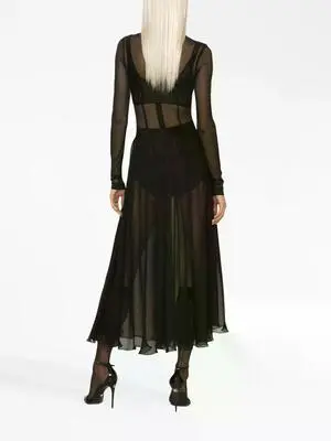 Dolce & Gabbana High-waisted Pleated Midi Skirt