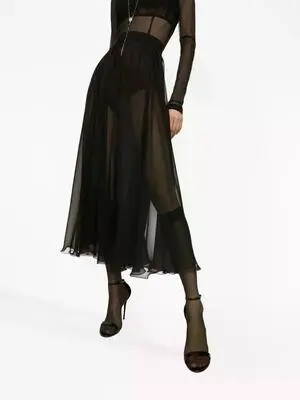 Dolce & Gabbana High-waisted Pleated Midi Skirt