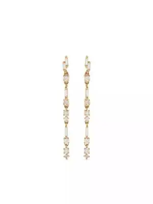 SUZANNE KALAN 18kt Yellow Thin Dangle Drop Earrings