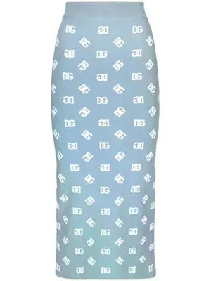 Dolce & Gabbana Logo-print Straight Skirt