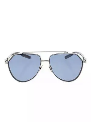 Dolce & Gabbana Logo-plaque Sunglasses - Silver