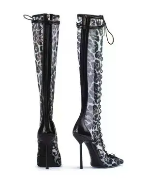 LE SILLA 120mm Colette Leopard Print Boots