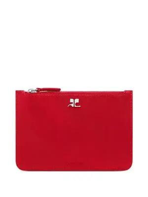 COURREGES Leather Wallet - Red