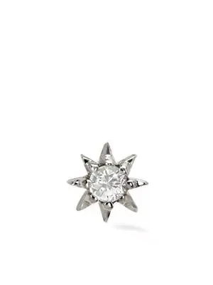 LARK & BERRY 14kt White Gold Interstellar Starburst Diamond Single Stud Earring