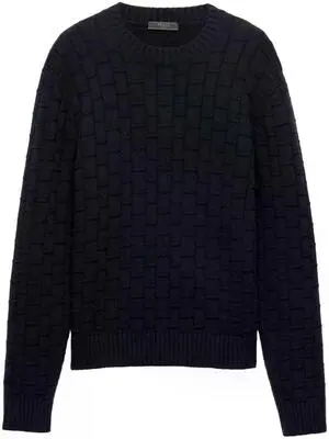 Prada Crew Neck Cashmere Blend Sweater
