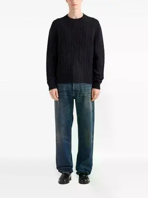 Prada Crew Neck Cashmere Blend Sweater