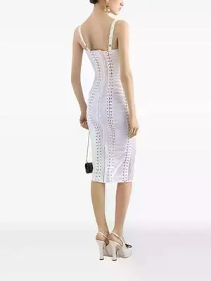 Dolce & Gabbana Panelled Midi Dress - White