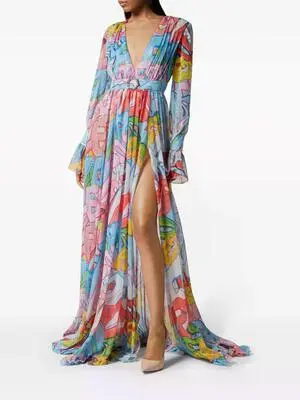 Philipp Plein Printed Maxi Dress