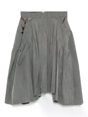 PUSHBUTTON Square Pleated Skirt